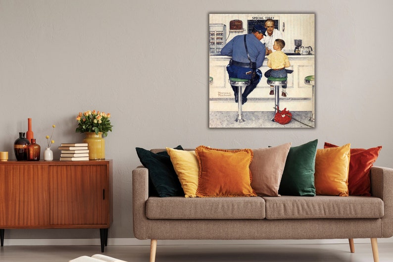 Norman Rockwell "the Runaway" Canvas Print, Vintage Illustration Art - Etsy