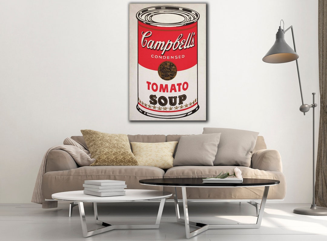 Andy Warhol Campbell's Soup Can Canvas Art, Pop Art Print - Etsy