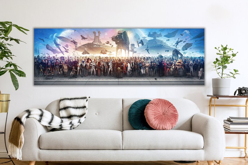 Star Wars Canvas Print, All Characters Poster - Etsy