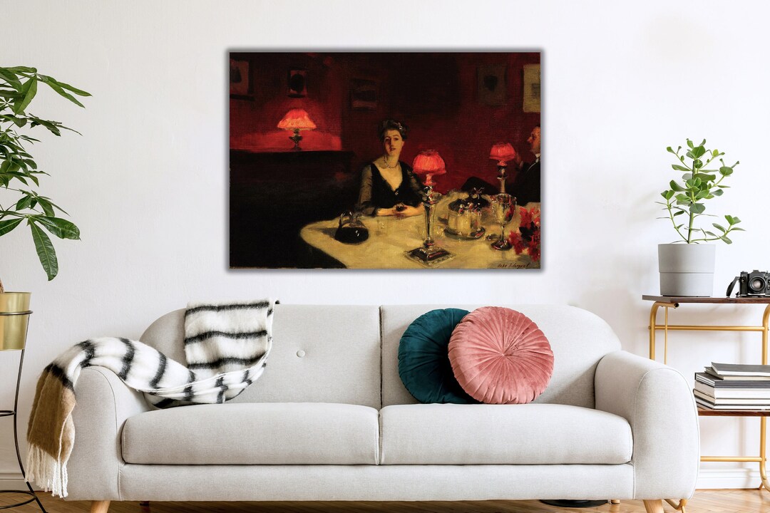 A Dinner Table at Night by John Singer Sargent Canvas, John Singer ...