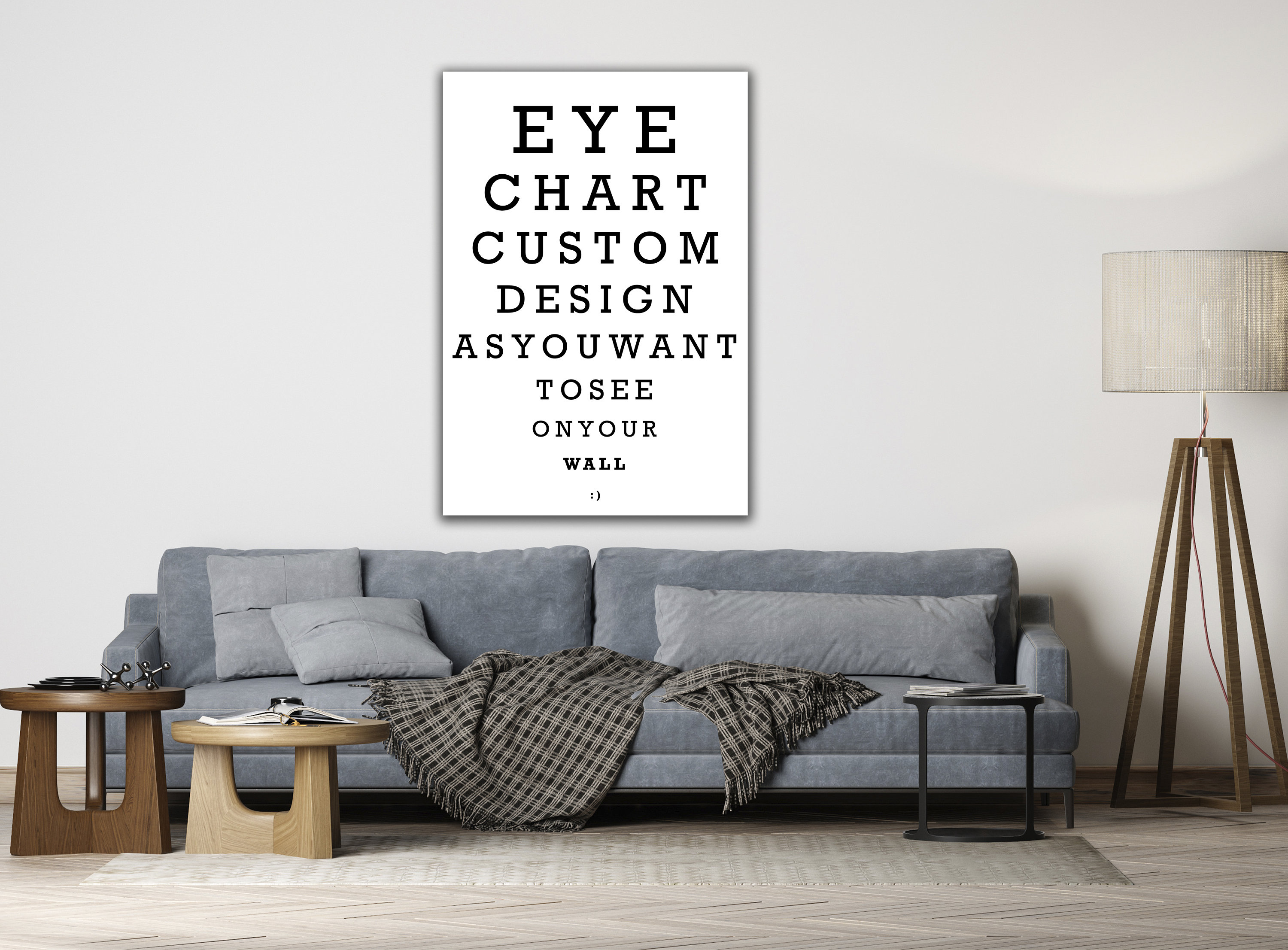 Custom Eye Chart Wall Art, Make People Smile With Any Words You Want ...