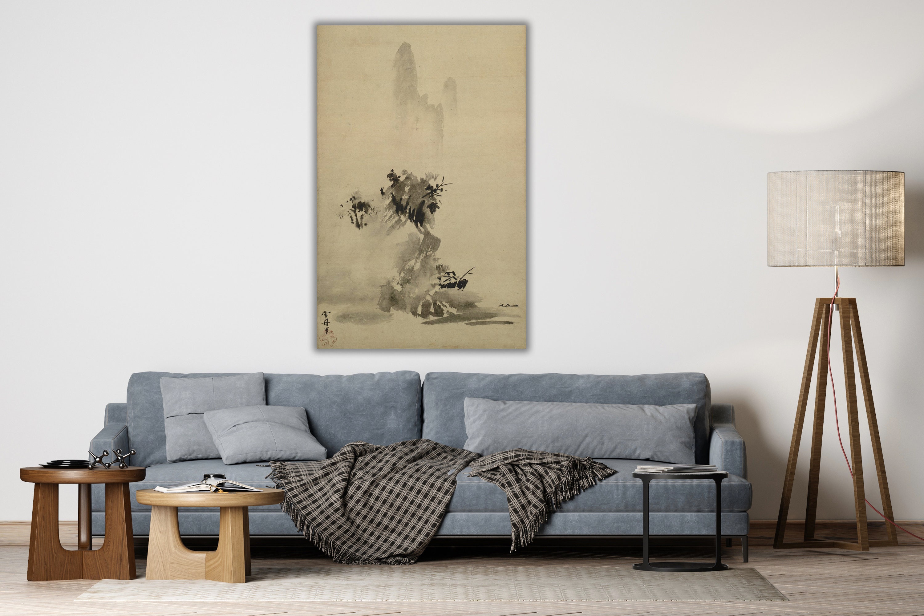Sesshu Toyo Japanese Artwork, Japanese Art Canvas Print, Haboku Sansui ...