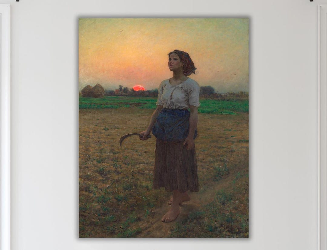 The Song of the Lark by Jules Breton Wall Art, Romantic Vintage Art ...