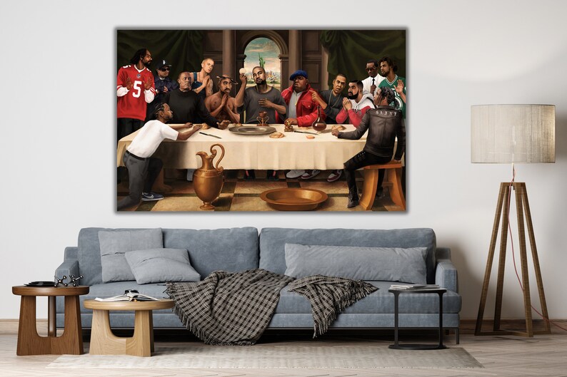 Rappers Last Supper Wall Art, Rapper Last Supper Print, Rap Music ...