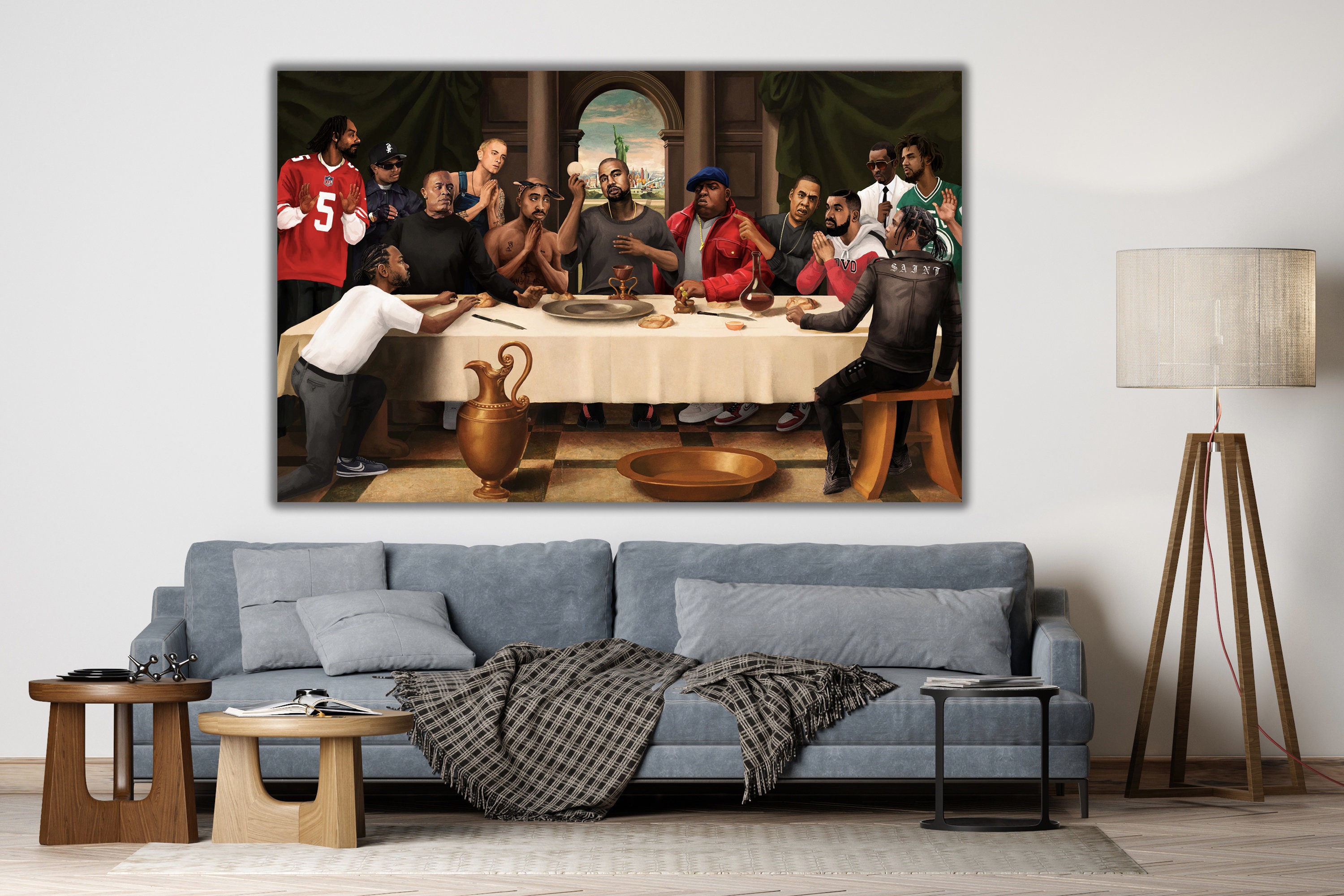 Rappers Last Supper Wall Art Rapper Last Supper Print Rap Music
