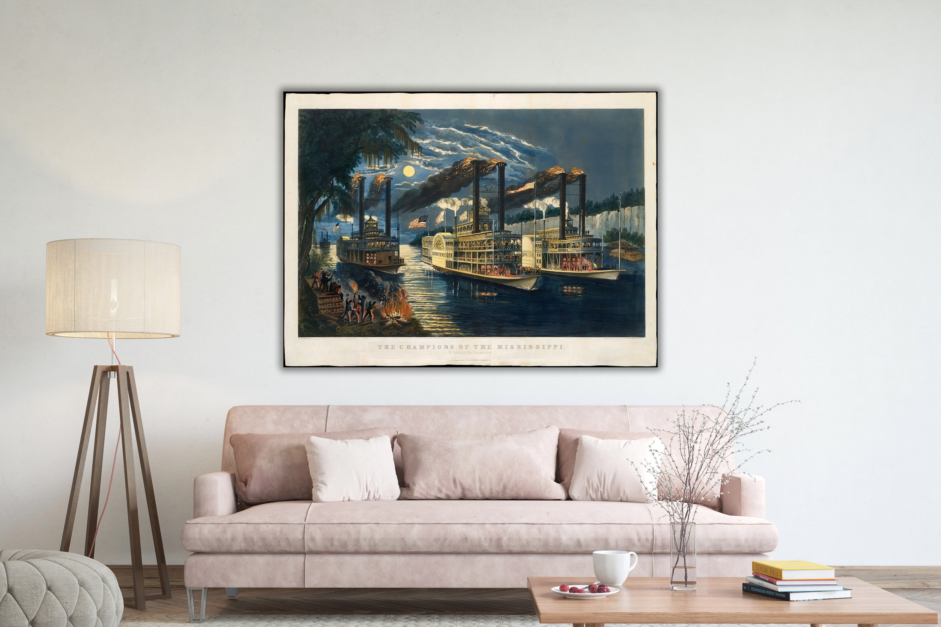 Mississippi Riverboat Vintage Poster Print - Etsy