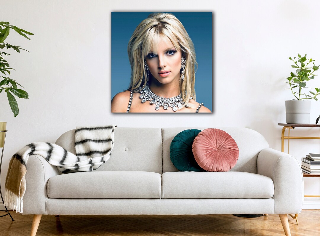 Britney Spears Poster, Blonde Britney Spears Poster, Young Britney Spears Canvas, Pop Icon ...