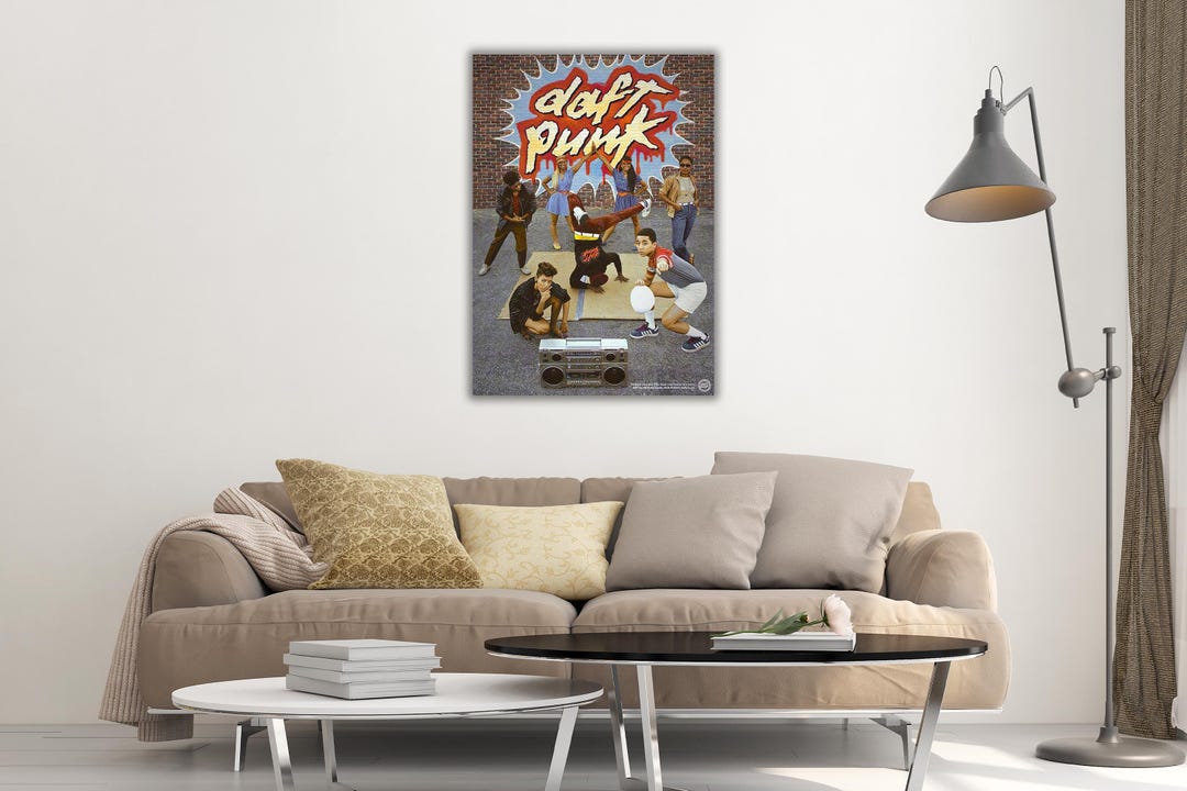 Retro Original Daft Punk Poster Print, Decorative Music Wall Art, High ...