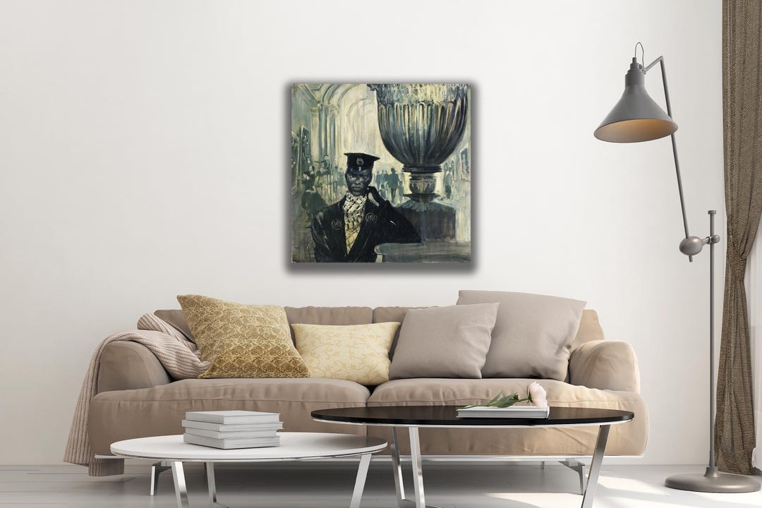The Louvre Worker by Yuri Pimenov, Museum Quality Art Print, Vintage ...