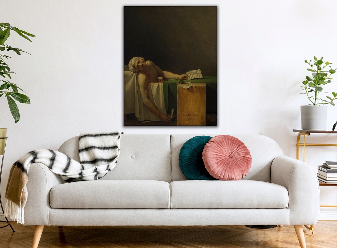 The Death of Marat Canvas Wall Art, Jacques-louis David's Artwork ...