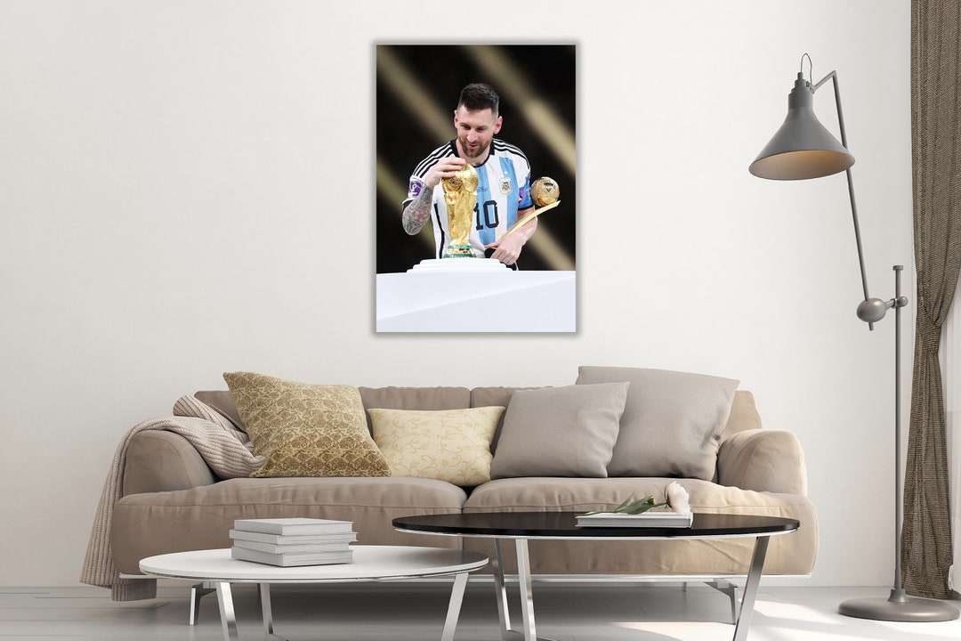 Lionel Messi Poster, Lionel Messi Canvas Wall Art, World Cup Winner ...