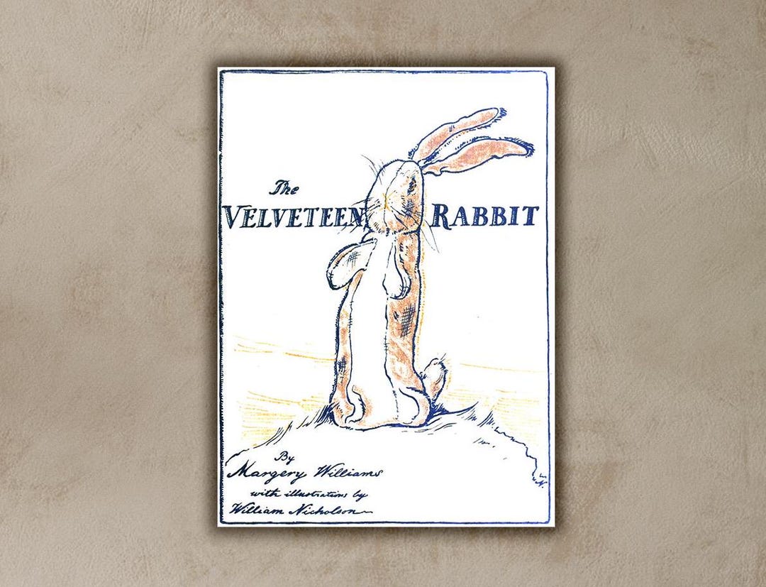 The Velveteen Rabbit Vintage Book Cover Art Print, Classic Children’s ...