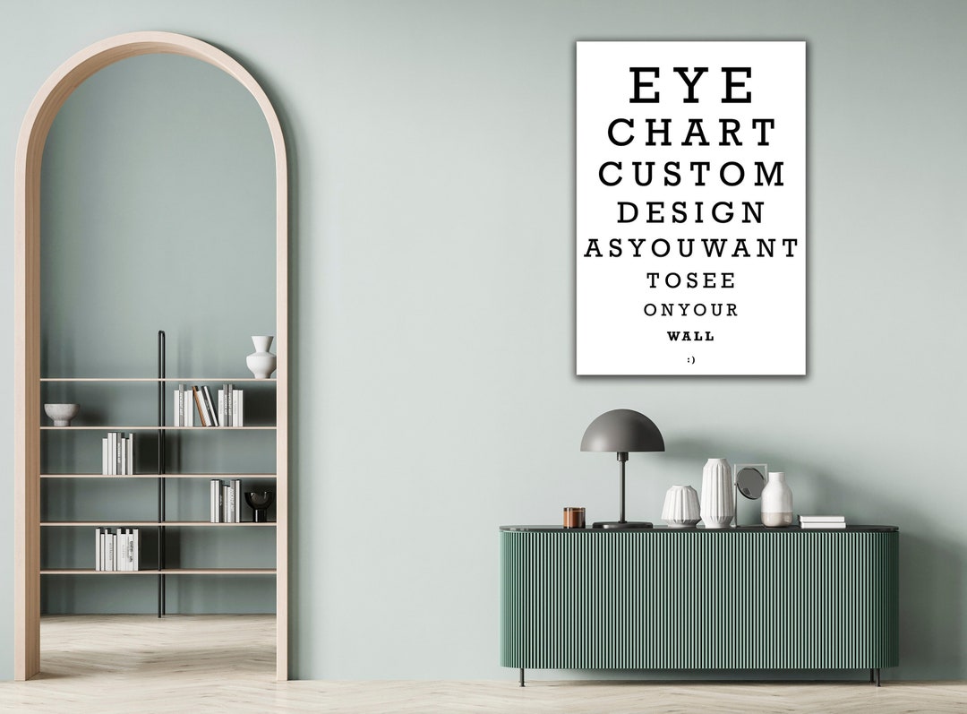 Custom Eye Chart Wall Art, Make People Smile With Any Words You Want ...