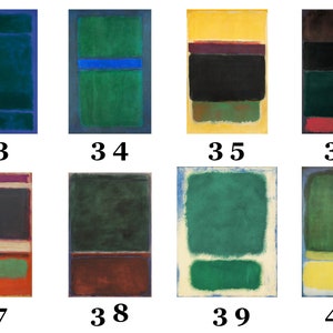 Custom Set of 3 Mark Rothko Wall Art, Set of 3 Rothko Artwork Print ...