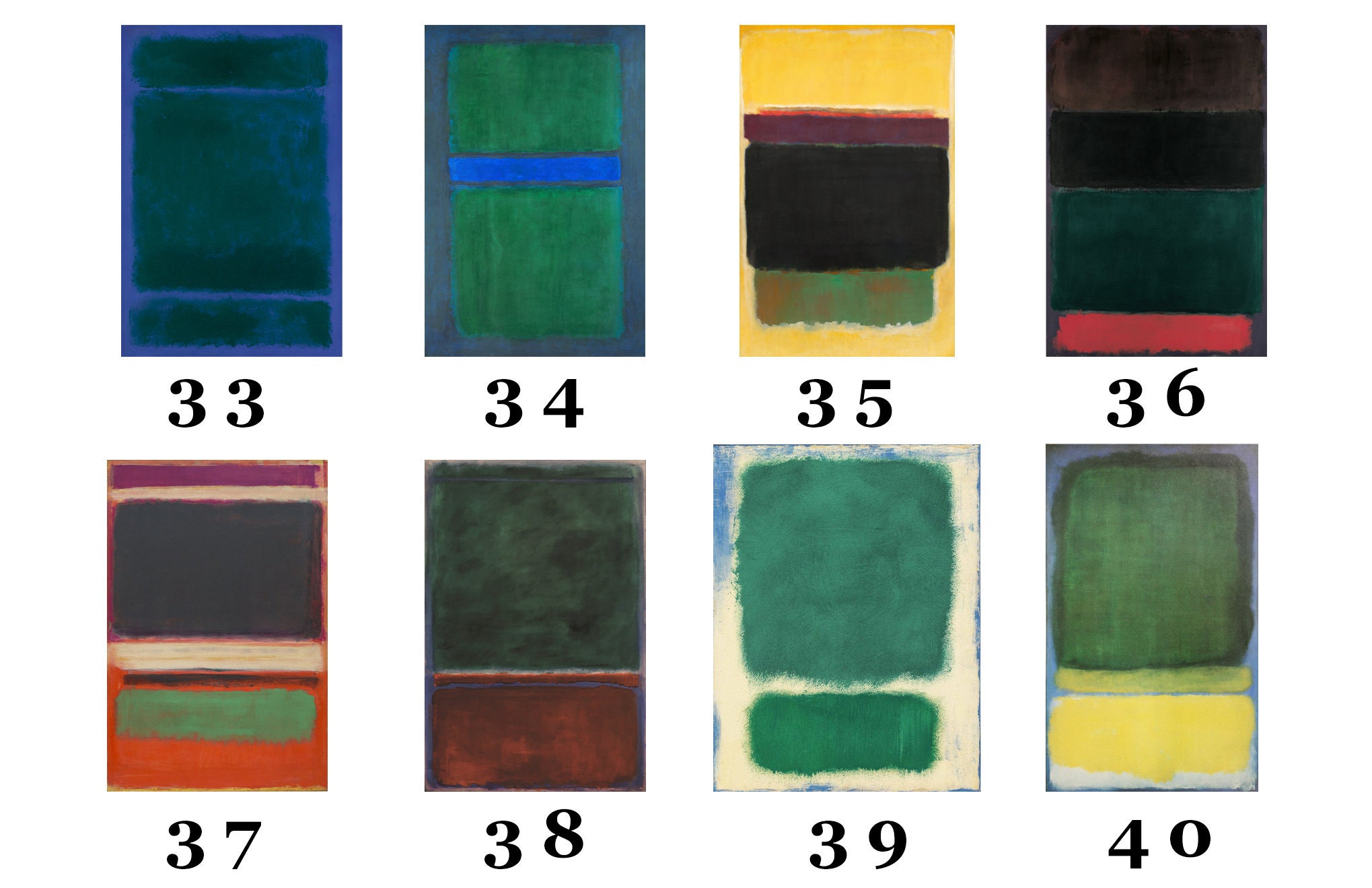 Custom Set of 3 Mark Rothko Wall Art, Set of 3 Rothko Artwork Print ...