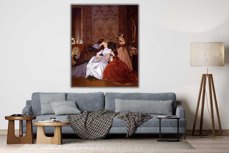 Auguste Toulmouche : La Fiancée Hésitante Canvas Print, the Reluctant Bride Canvas, Auguste ...