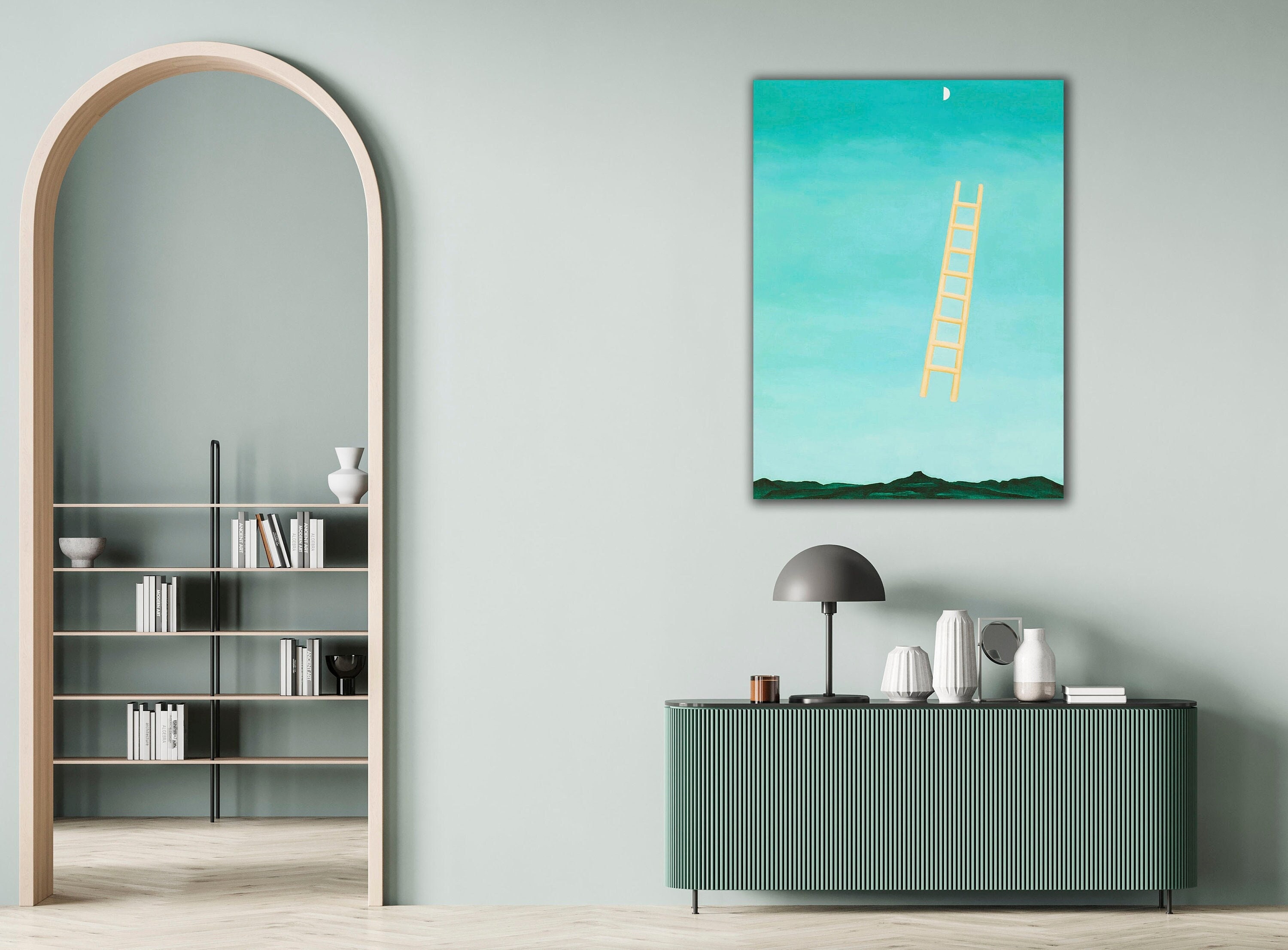 Georgia O'keeffe Poster, Ladder to the Moon Canvas, Georgia O'keeffe's ...