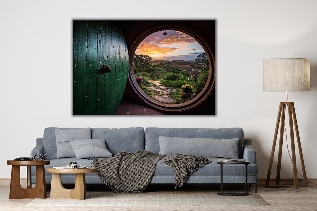 Hobbit Hole Wall Art, Hobbit Hole Print Poster, Fascinating View of ...