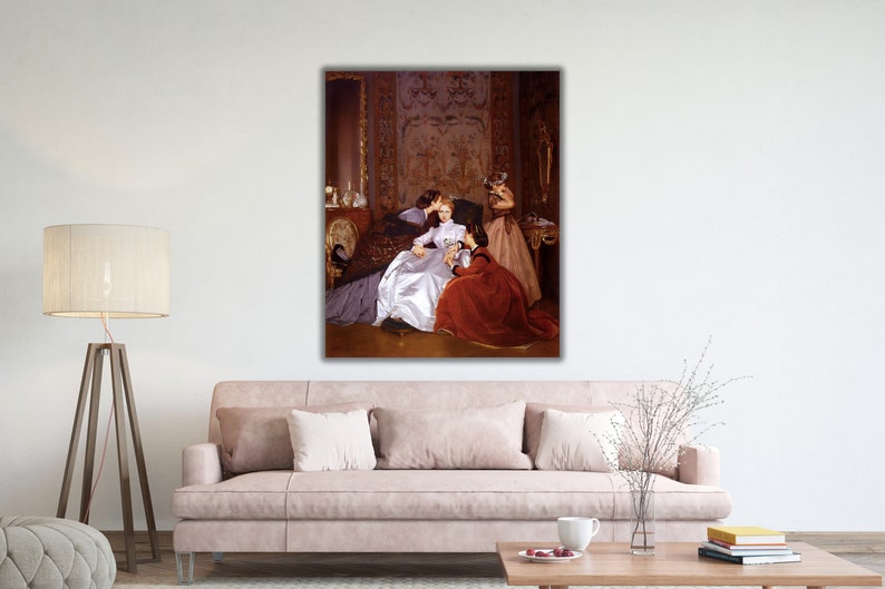Auguste Toulmouche : La Fiancée Hésitante Canvas Print, the Reluctant ...
