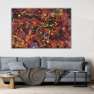 Jackson Pollock Canvas Wall Art, Red Composition by Pollock Print ...
