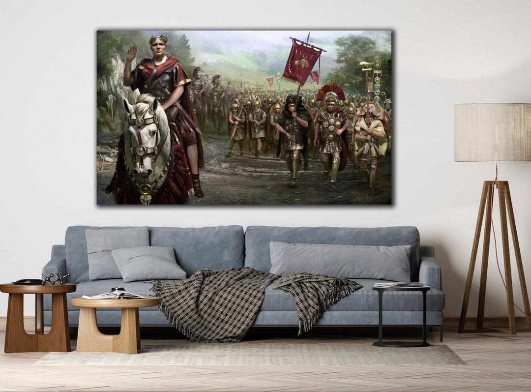 Julius Caesar and His Legions Canvas Wall Art, the Legendary Emperor of ...