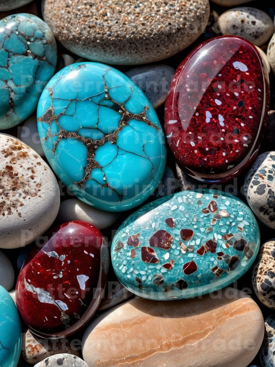 Pebbles Digital Scrapbook Printable Paper, Digital Paper, Stones, Rocks ...