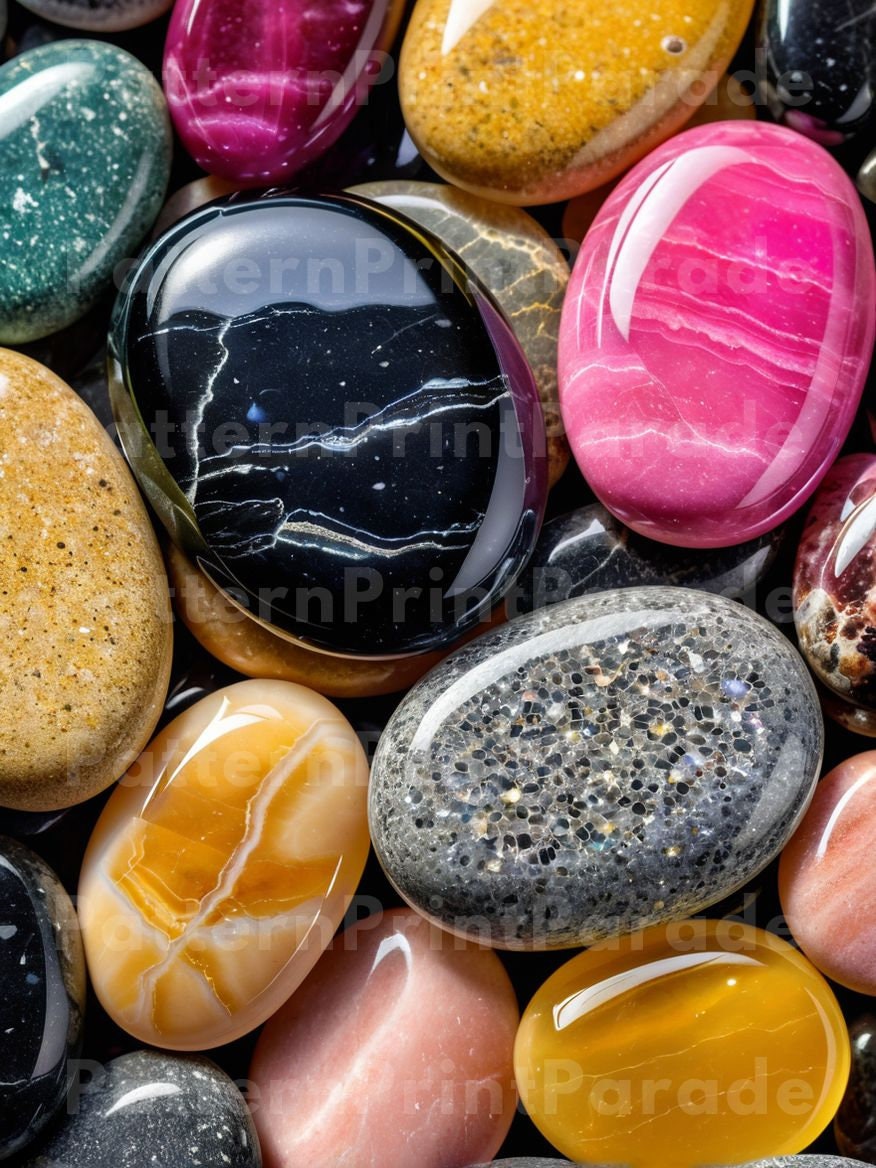 Pebbles Digital Scrapbook Printable Paper, Digital Paper, Stones, Rocks ...