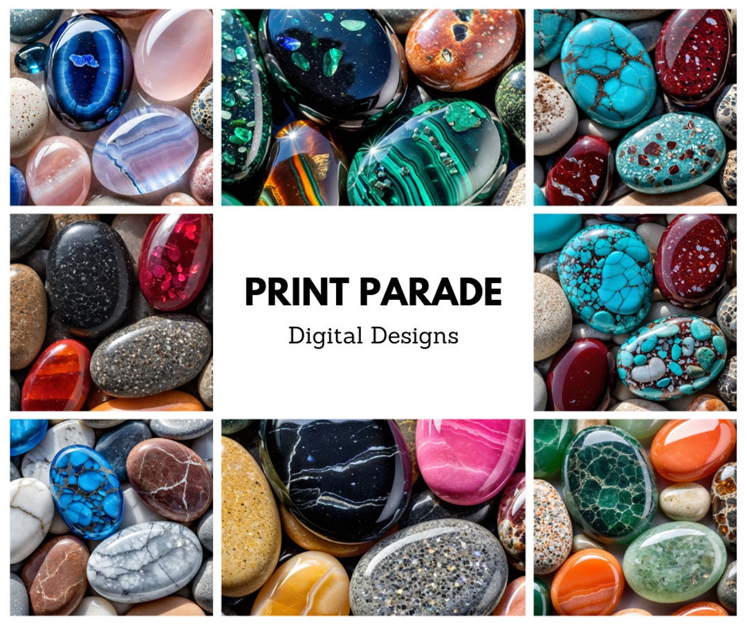 Pebbles Digital Scrapbook Printable Paper, Digital Paper, Stones, Rocks ...