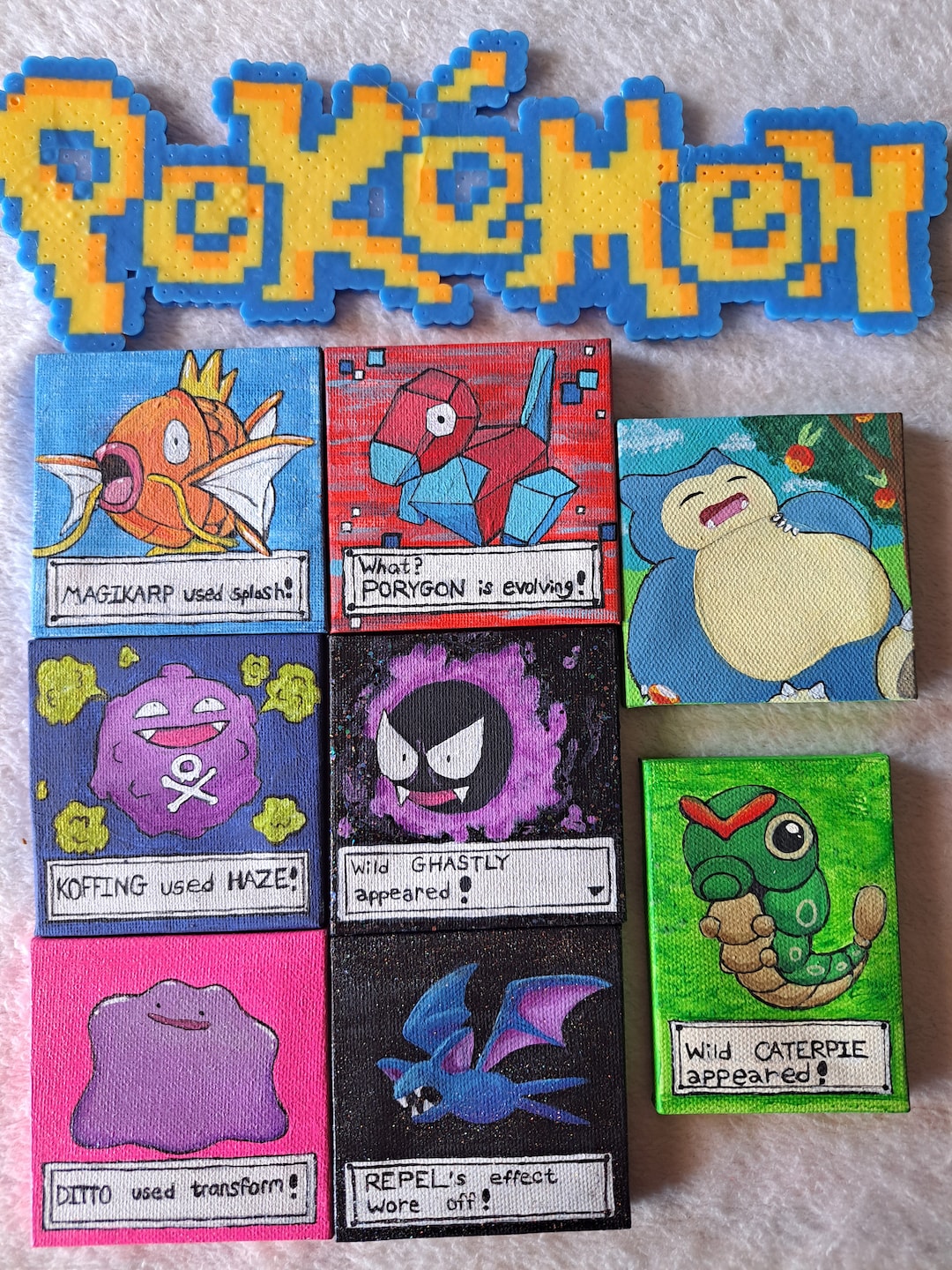 Hand Painted Mini Pokemon Painting - Etsy