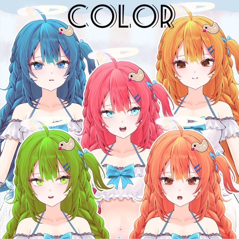 Angelia Live2d Vtuber Model for Commercial Use | Premade Vtuber Model | Live2d Model | Fully ...