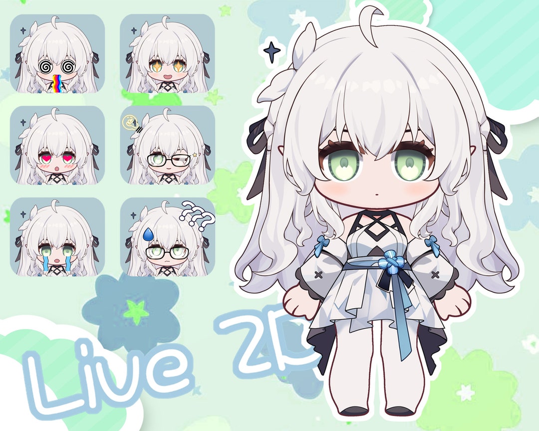 Chibi Live2d Vtuber Model: Fully Rigged, Ready to Use - Etsy