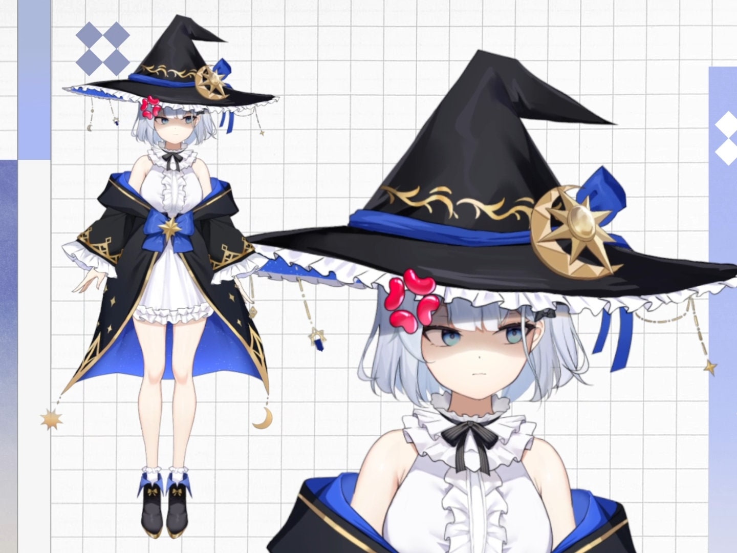 Girl Witch Live2d Vtuber Model: Fully Rigged, Ready to Use - Etsy