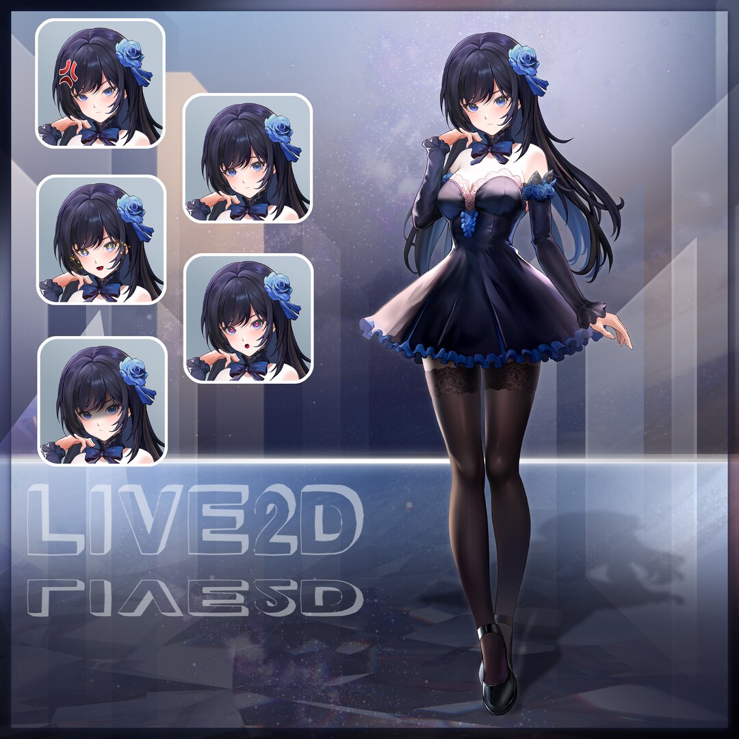 Live2d Vtuber Model for Commercial Use | Premade Vtuber Model | Live2d ...