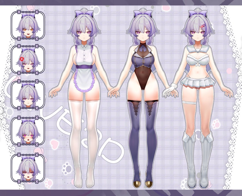 Modelo Girl Live2d Vtuber para uso comercial / Modelo Vtuber prefabricado / Modelo Live2D ...