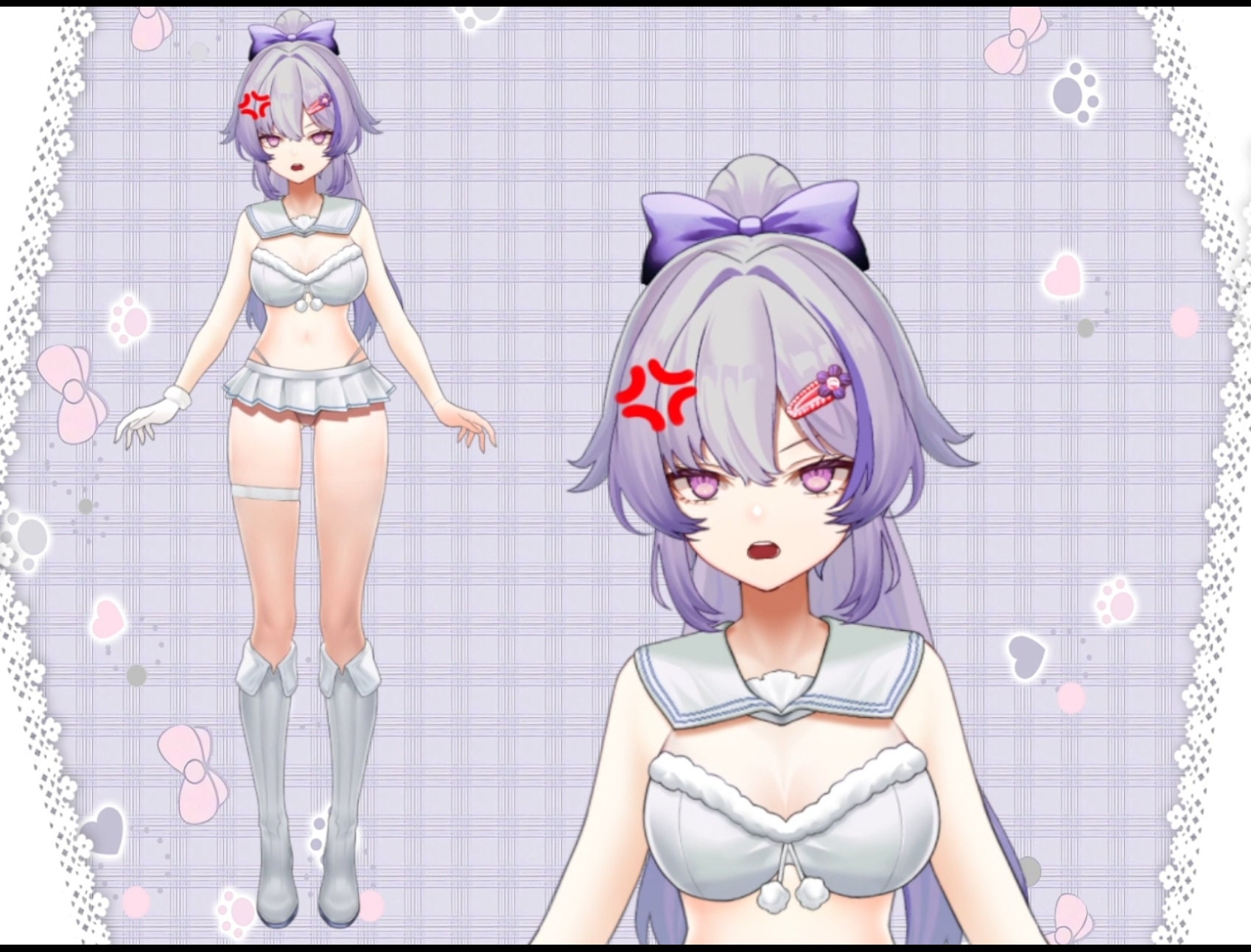 Girl Live2d Vtuber Model for Commercial Use Premade Vtuber Model Live2d Model Fully Rigged Ready ...