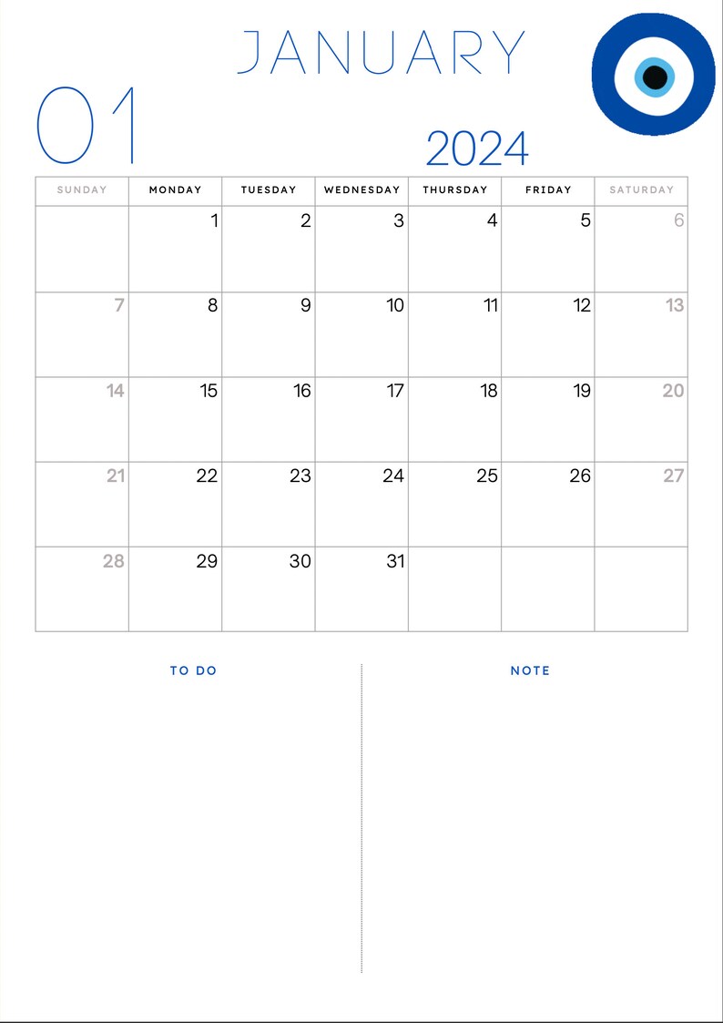 2024 Evil Eye Digital Planner - Etsy