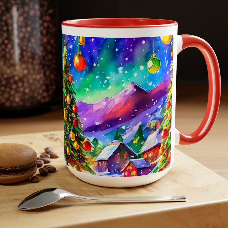 Christmas Mug 15oz Large Winter Coffee Mug Nature Christmas Coffee Cup ...