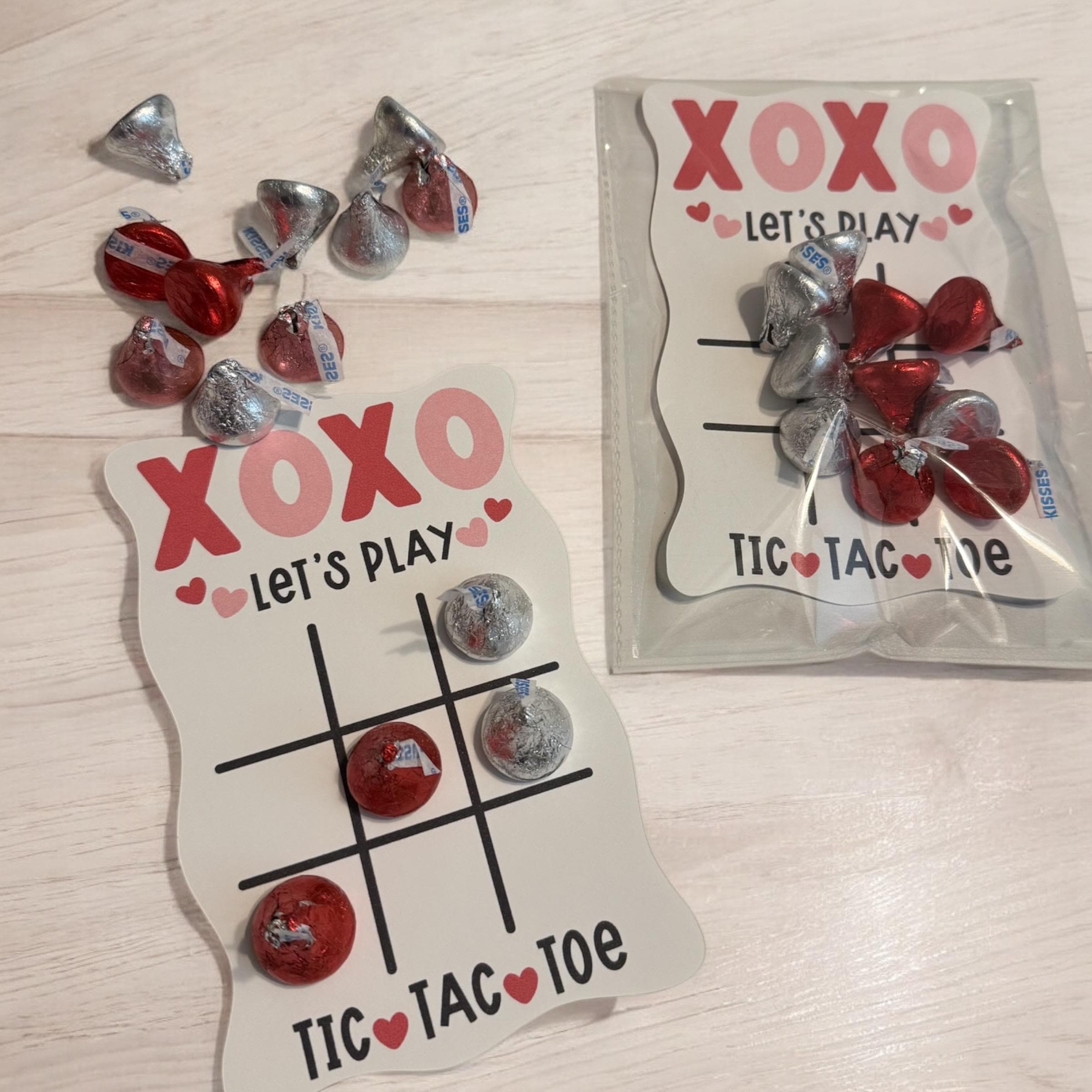 Elementary Classroom Student Tic Tac Toe Valentines (NO KISSES INCLUDED ...