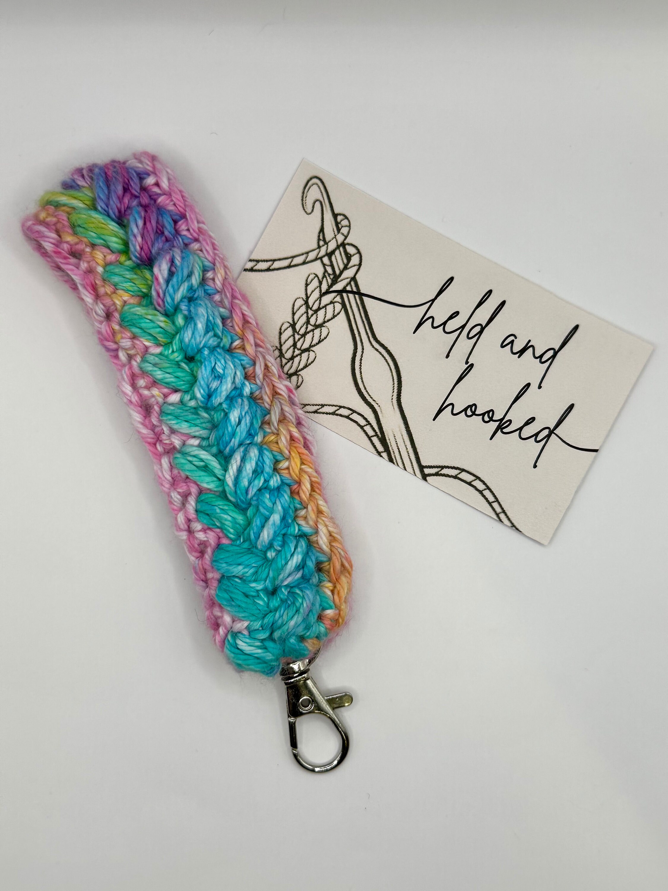 Crocheted Keychain Wristlet - Etsy