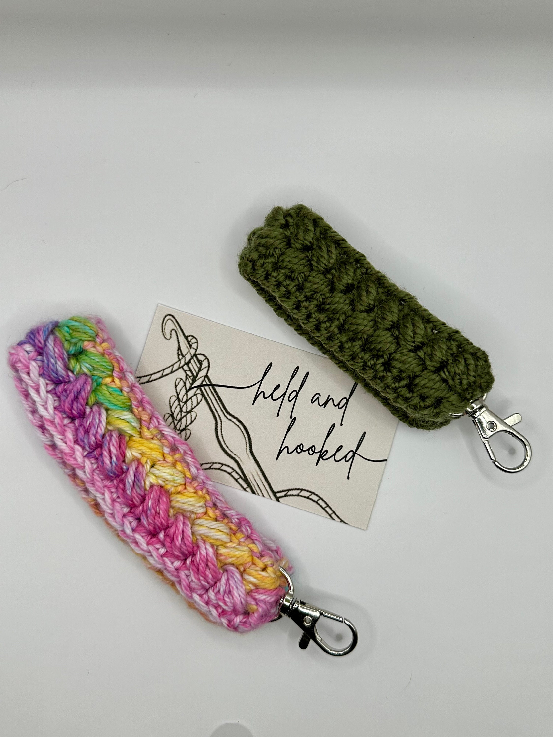 Crocheted Keychain Wristlet - Etsy