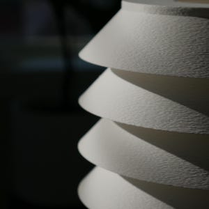 Modern Ambient Cylinder Lamp • Sculptural Rings • Warm Lighting ...