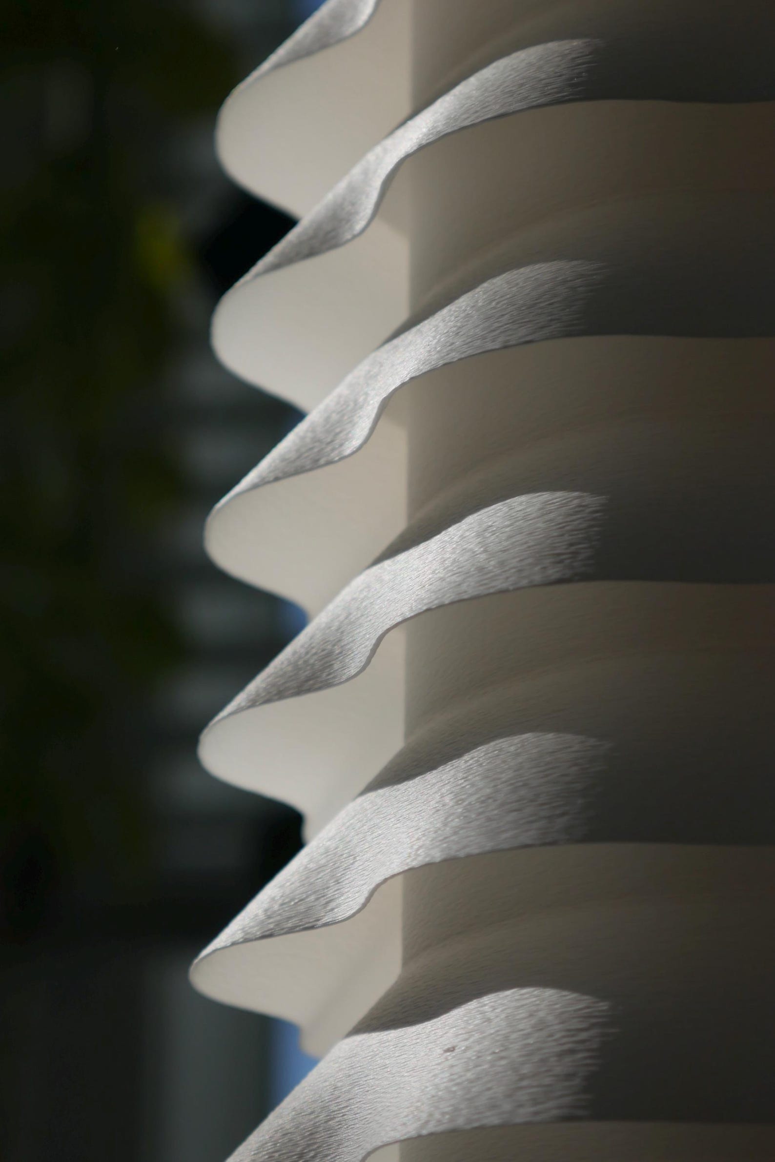 Sculptural Wavy Lamp • Modern Cylinder Light • Designer Table Lamp ...