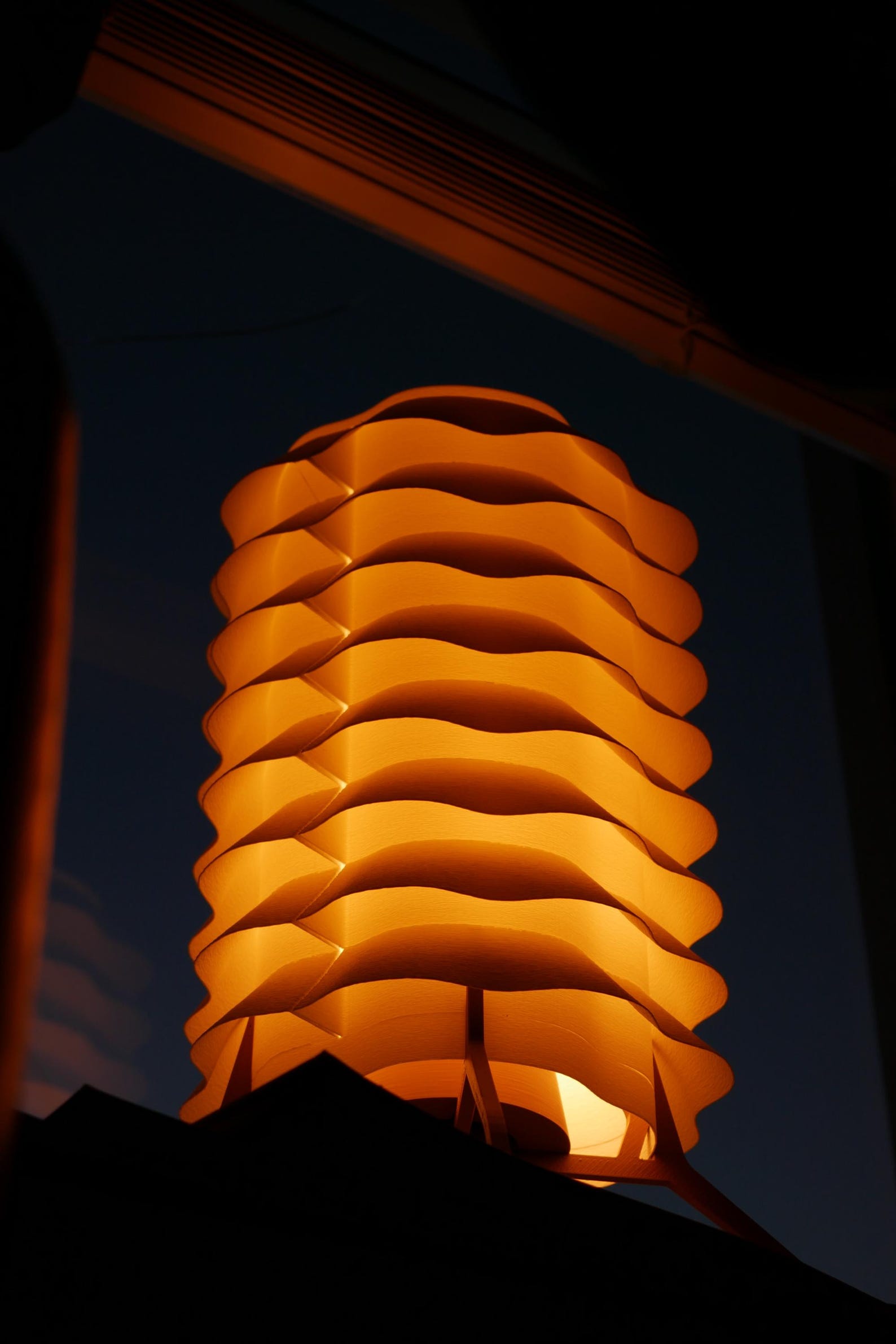 Sculptural Wavy Lamp • Modern Cylinder Light • Designer Table Lamp ...