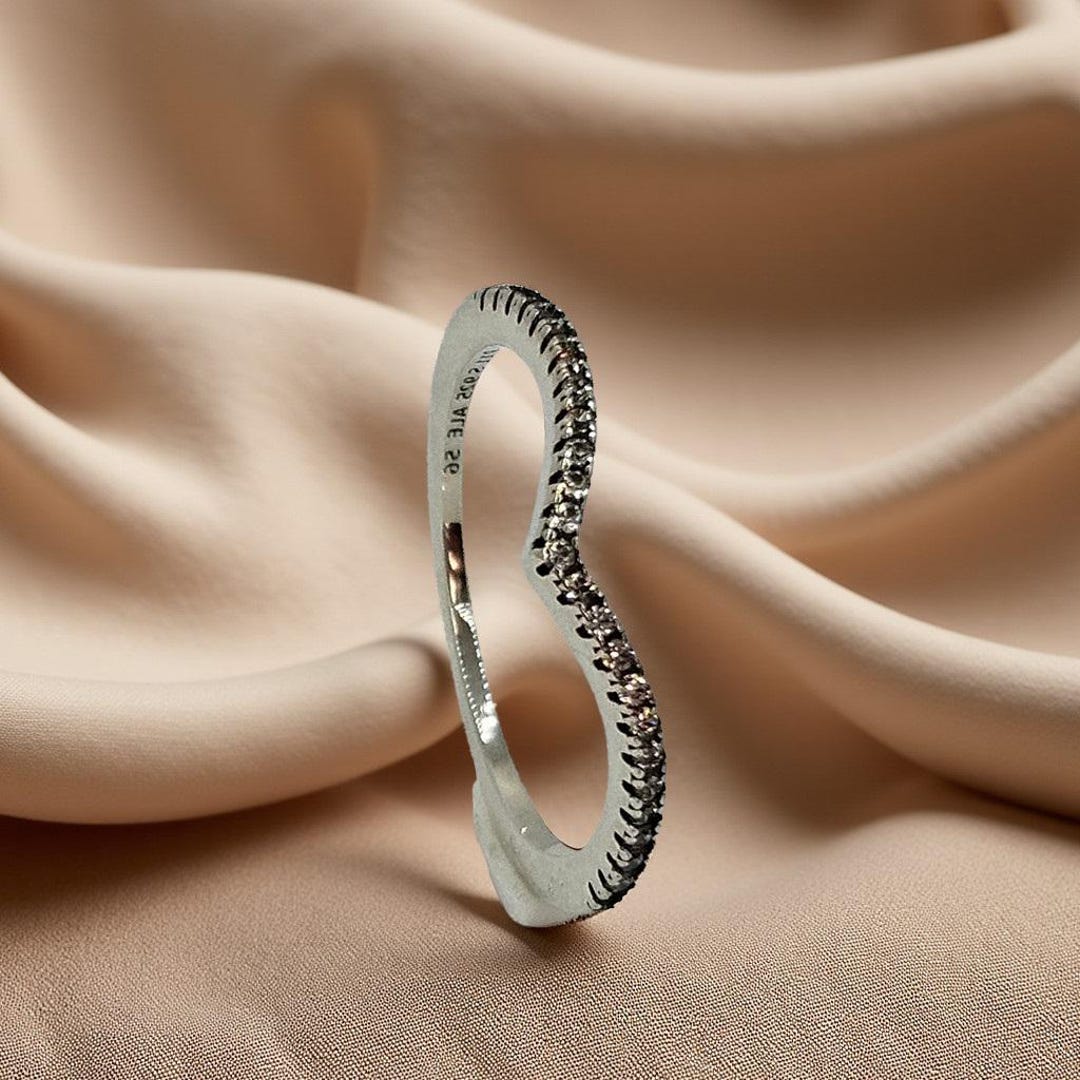 PANDORA Wishbone Ring From Silver, Elegant Women Accessory, Diamond ...