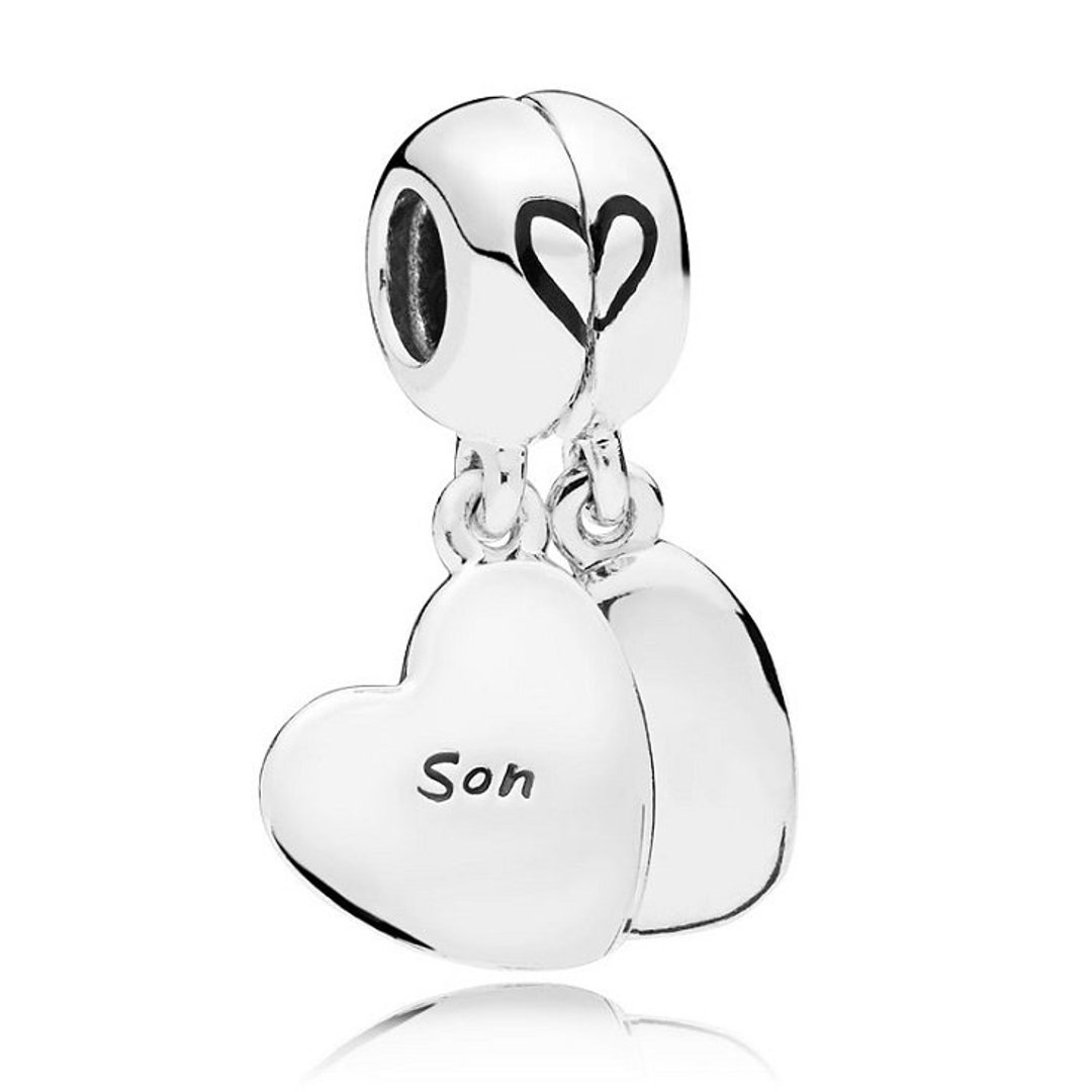 Pandora Silver Mother & Son Heart Split Dangle Charm Women's Jewelry ...