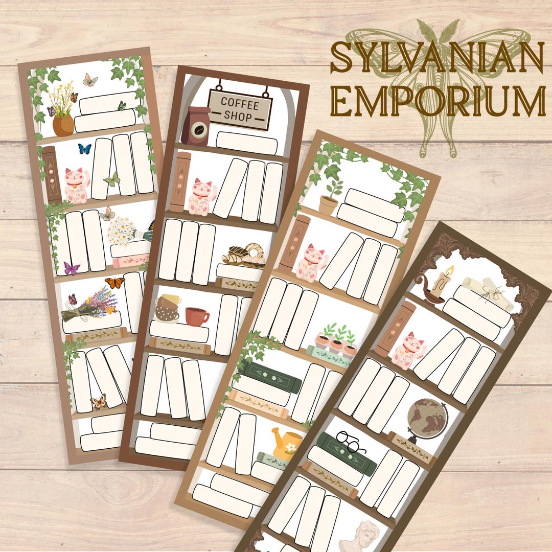 Stylish Tracker Bookmarks - (2in X 6in) Track Your Reading Bookshelf ...