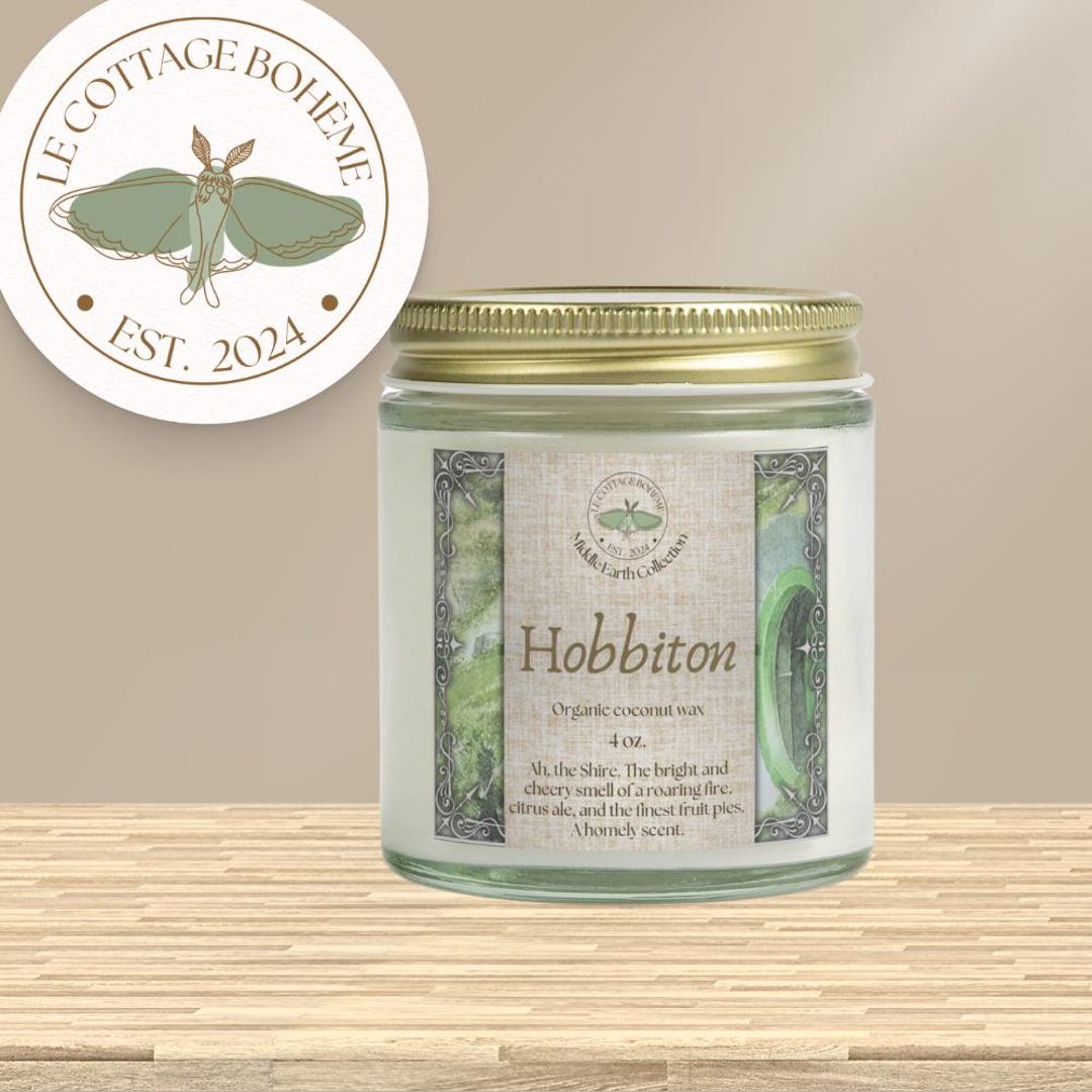 Middle Earth Hobbiton Scented Coconut Candles 4oz. 9oz. Gift for Men ...
