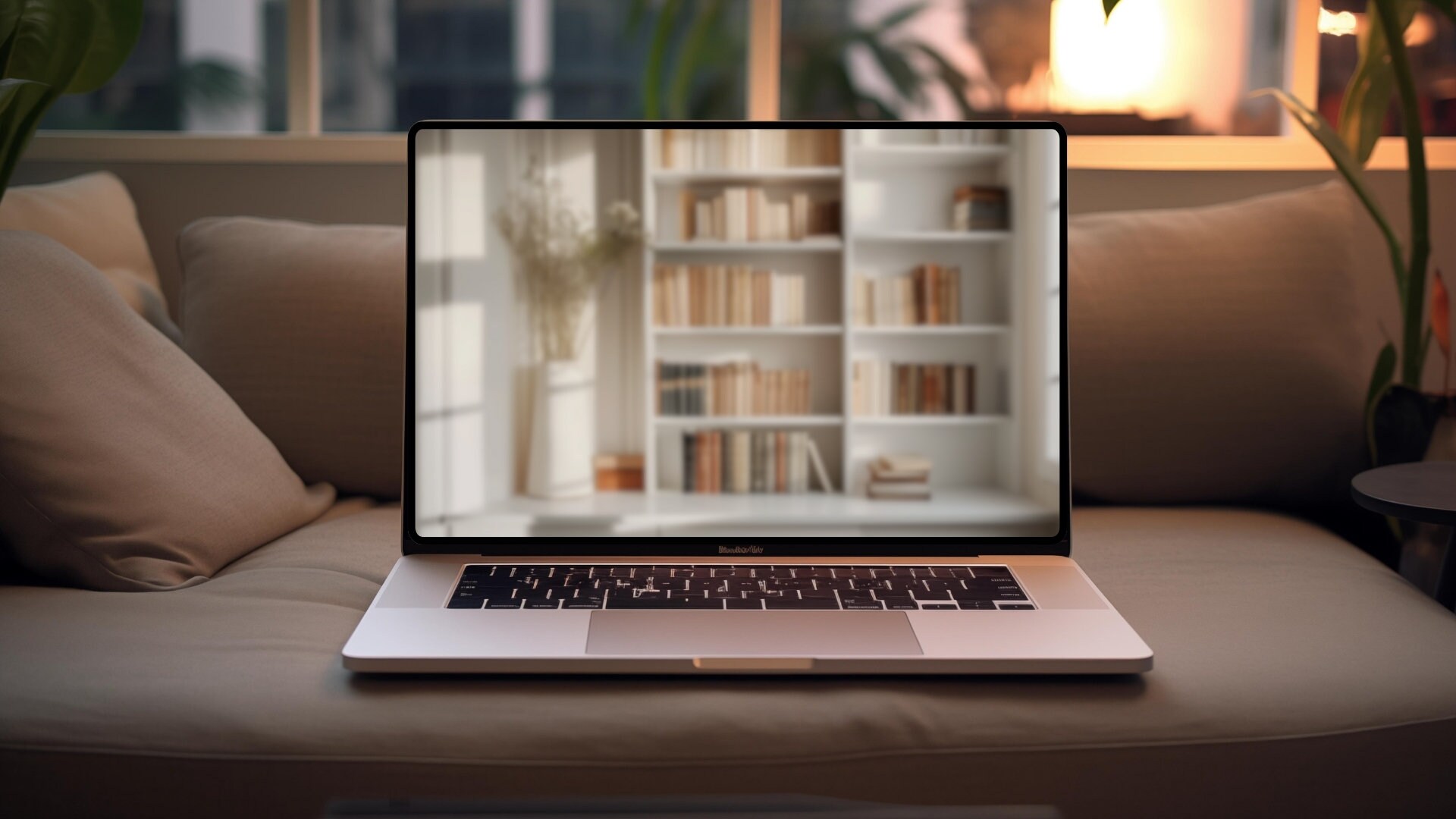 White Modern Office Bookcase Zoom Background | Professional Virtual ...