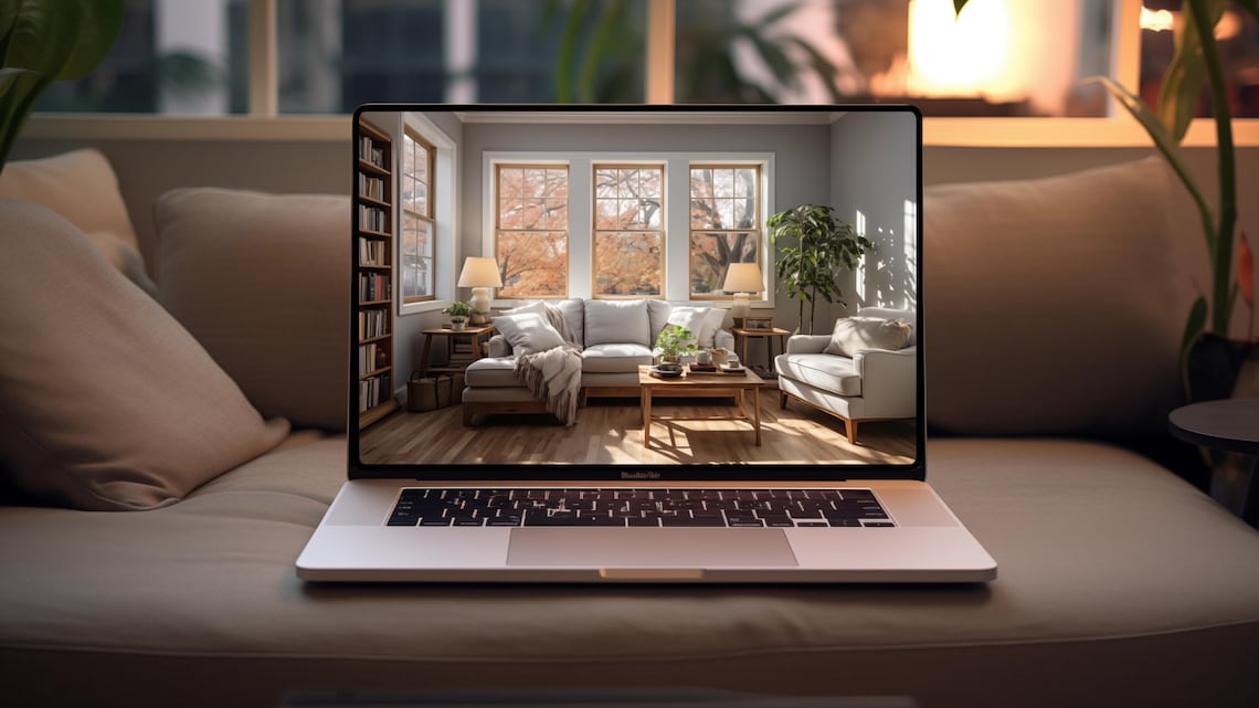 Zoom Background Living Room, Microsoft Teams, Skype Backdrop, 16:9 ...