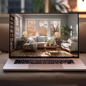 Zoom Background Living Room, Microsoft Teams, Skype Backdrop, 16:9 ...